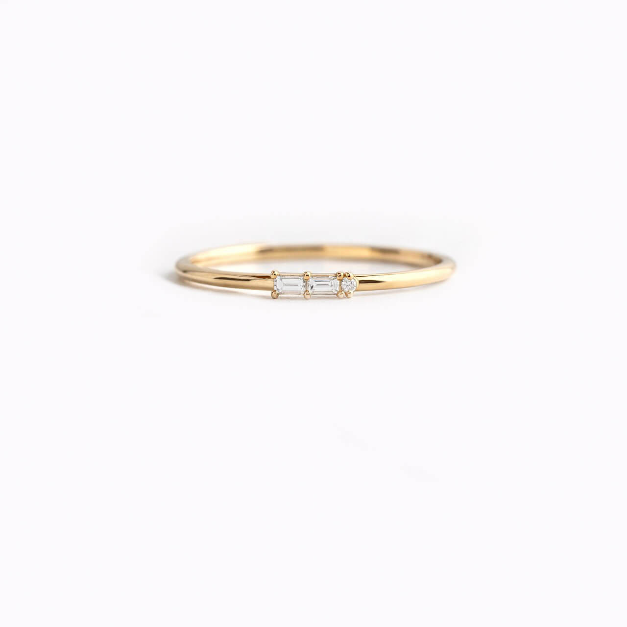 Morse Code Ring, Yellow Gold - Letter "G" – Keeva Collection